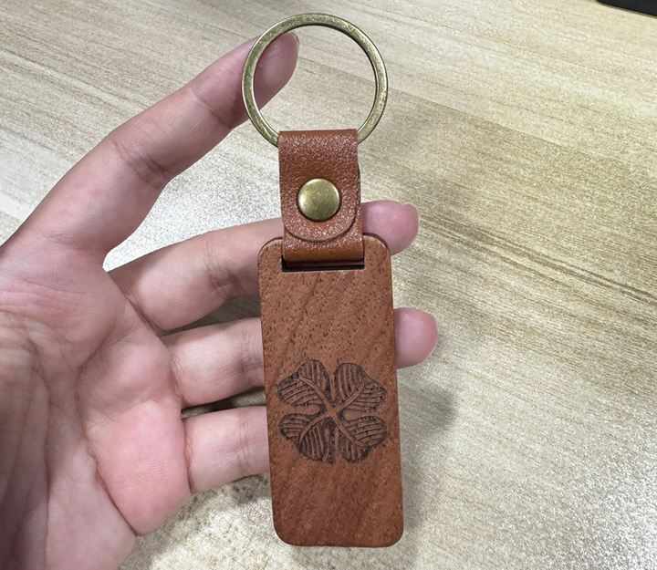 Wholesale Custom Promotional Wood Key Chains Leather Strap Plain ...