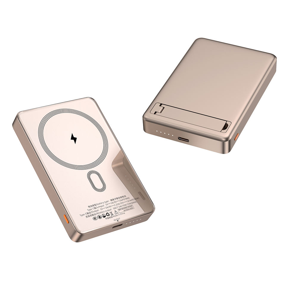 Super Slim Portable Powerbank Wireless Charger Built in Stand Fast ...