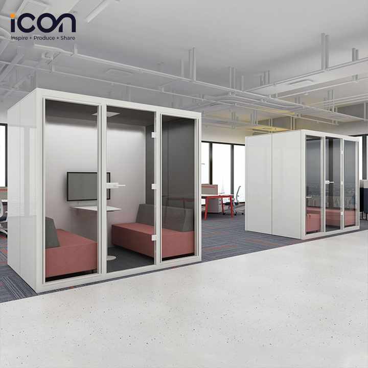 Acoustic Soundproof Meeting Study Work Pod for 4 People