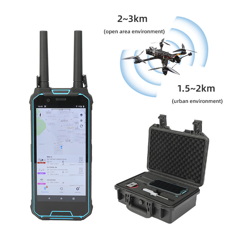 Portable Handheld UAV Drone Detector - 3km Detection Range, Full ...