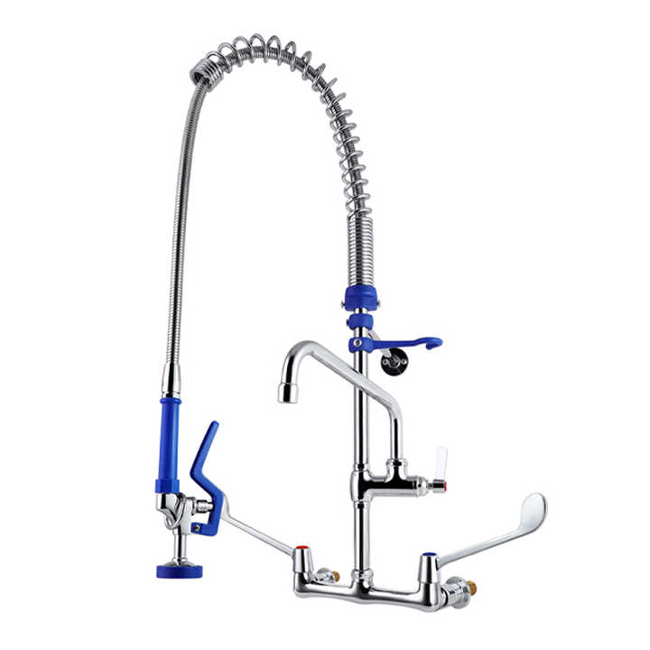 Industrial Design Wall Mount Commercial Kitchen Faucet Heavy Duty Pre ...