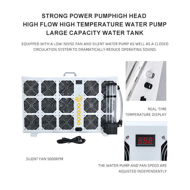 OCOCOO BC26 DIY PC Liquid Cooling Kit with RGB Fans and Aluminum Base ...