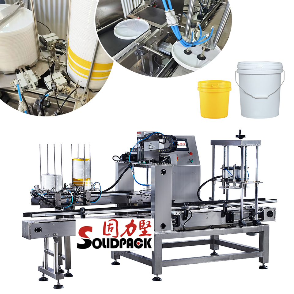 Solidpack Automatic Plastic Bucket Lid Press Capper Pail Pressing ...