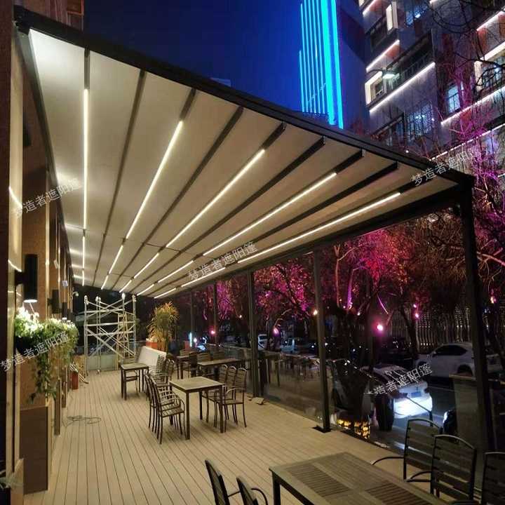Waterproof Aluminum Retractable Patio Pergola Awning ODM