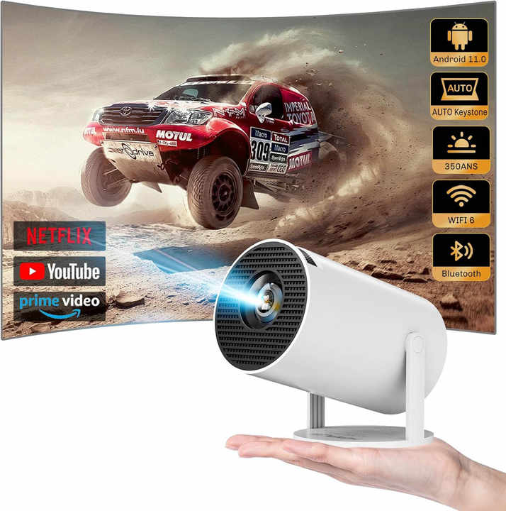 Hy300pro Portable LCD Projector - 4K Ultra HD Wireless Display