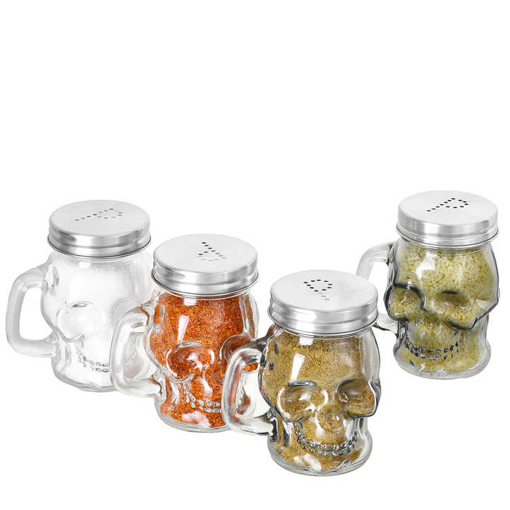 Latest Skull Glass Spice Jars 100ml Spice Container Kitchen Spice ...
