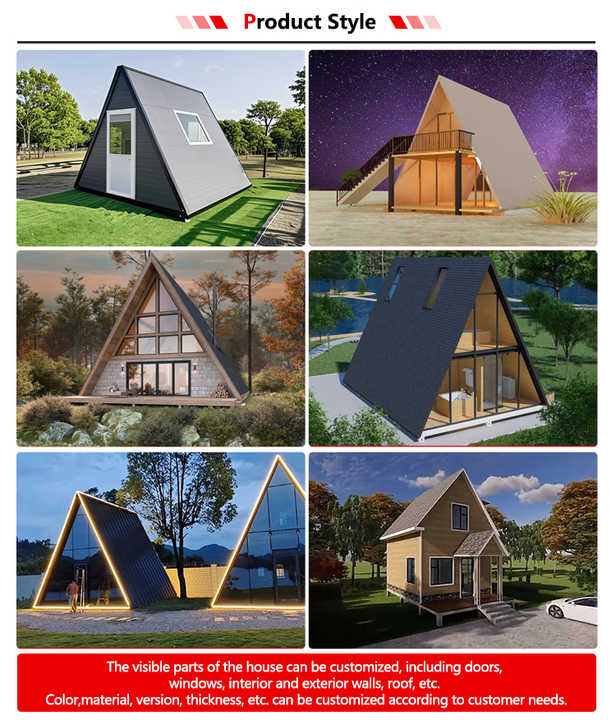 Triangular Prefabricated Modular Villa Steel Structure Tiny Home Casas ...