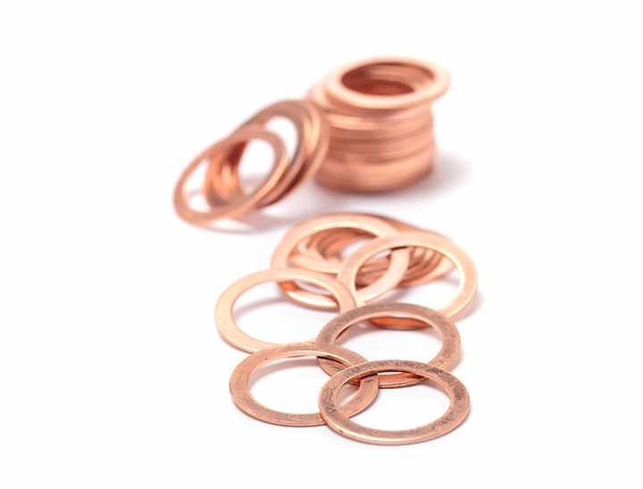 High Quality OEM Custom Size 6mm- 22mm Copper Gasket Solid Copper Seal ...