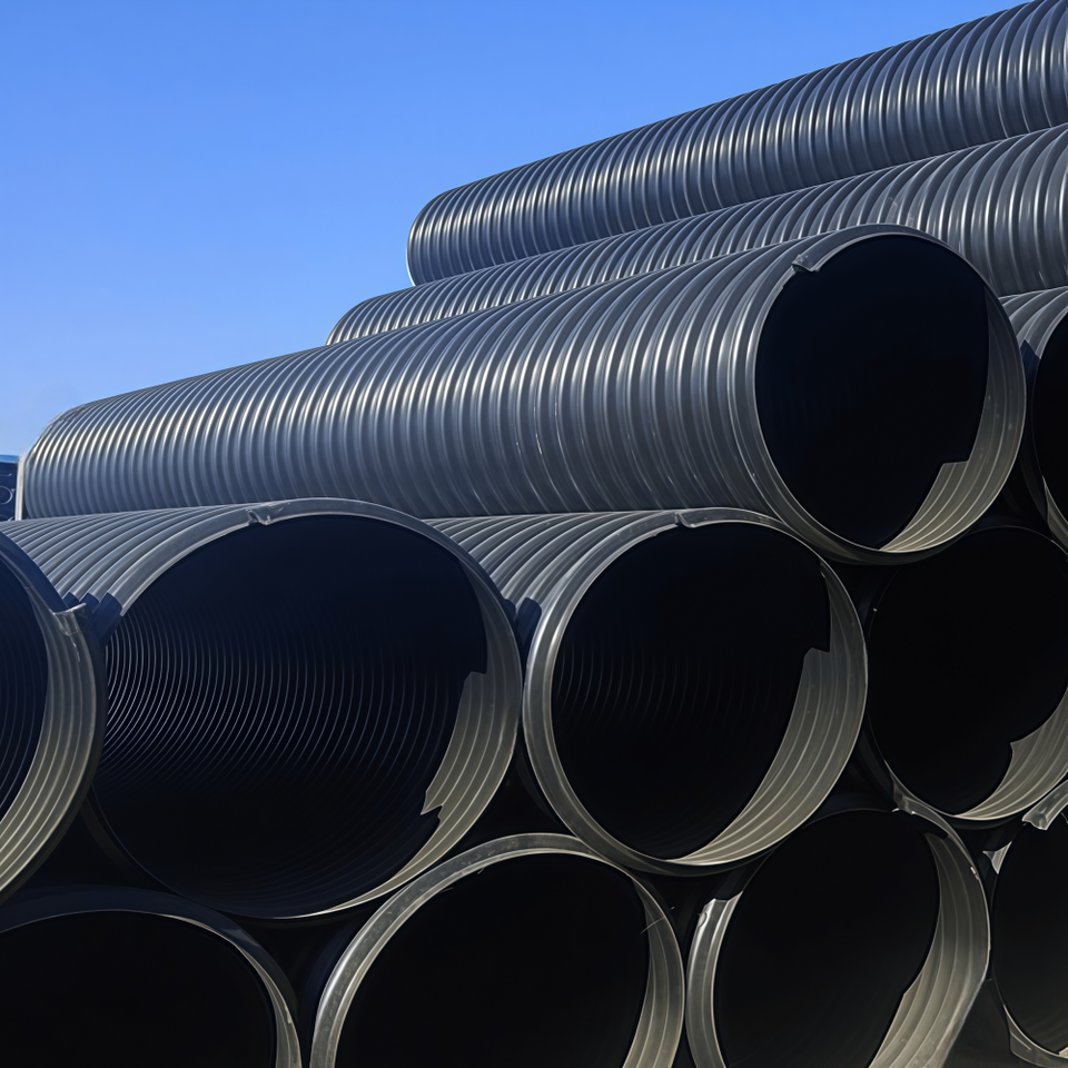 OEM High-Strength HDPE Double Wall Corrugated Pipe 800mm SN8 Steel ...