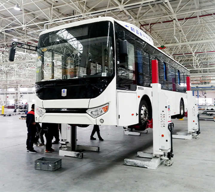 30T Truck Hydraulic Vehicle Lifter Column Lift Semi Truck Wheel Lift ...