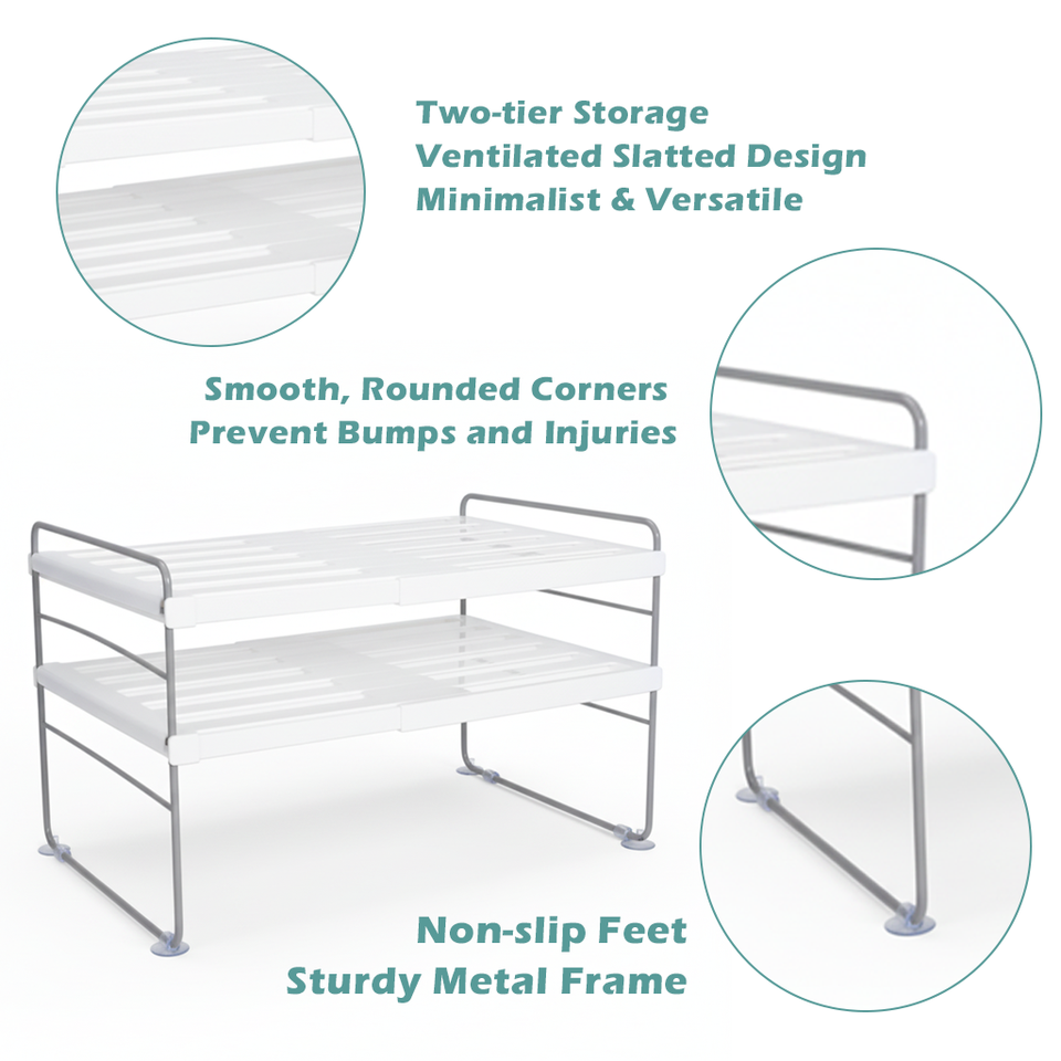 Double Tier Standing Type Storage Rack Cabinet with Bowl Book Snack ...