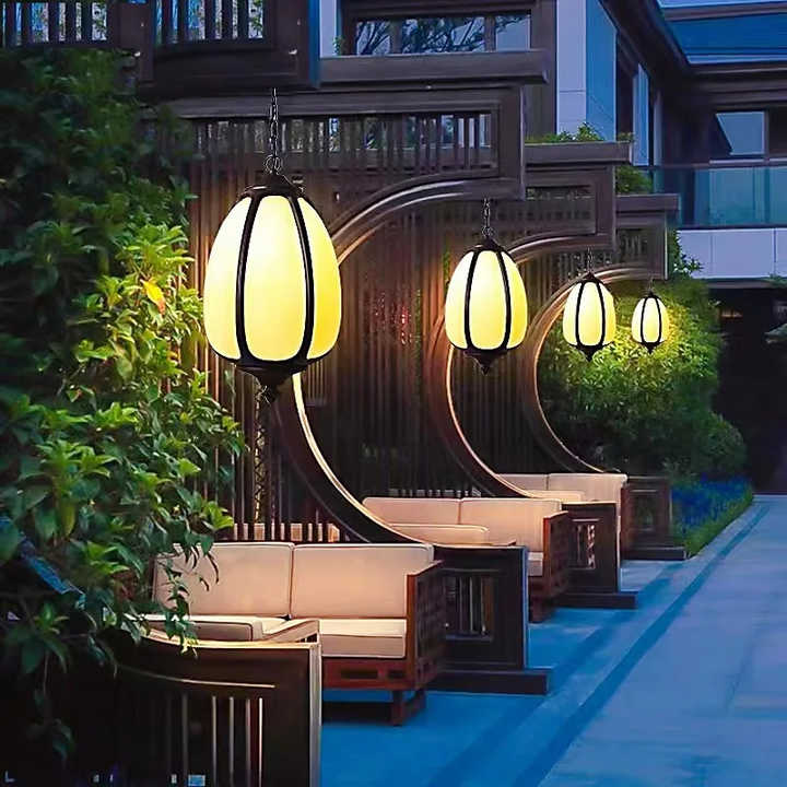 Outdoor Waterproof Lighting Home Garden Aisle Gazebo Balcony Pumpkin ...