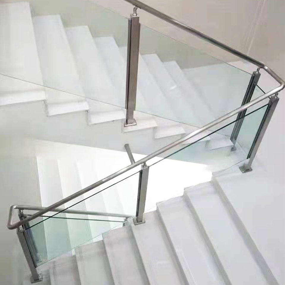 Minimalist Stainless Steel & PVC Profile Channel Glass Balustrade Stair ...