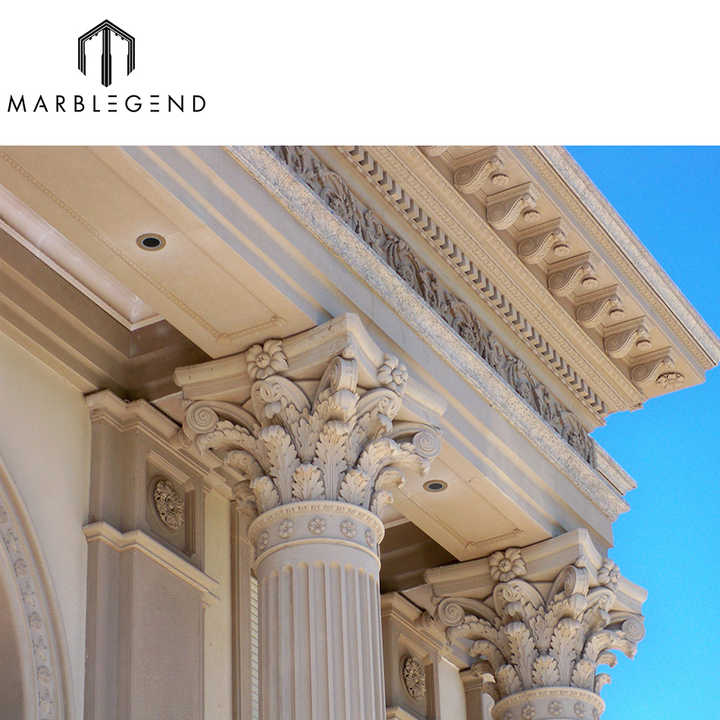 Exterior Stone Entablature - Portugal Limestone Cladding