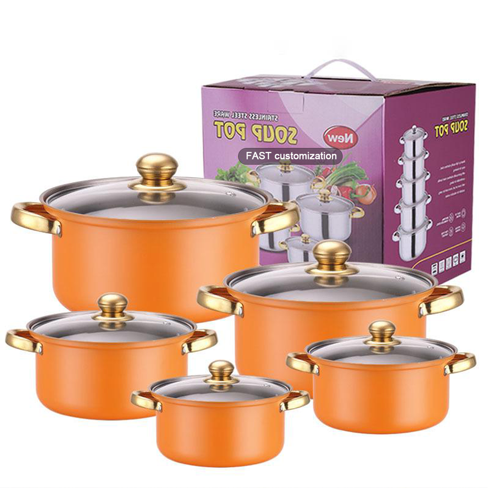 Wholesale Stainless Steel Cookware Set - 10pcs Cooking Pot