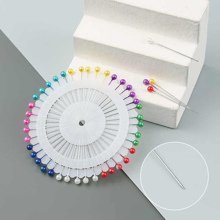 Assorted Colors Essential Straight Scarf Hijab Pins Sewing Head Pins ...
