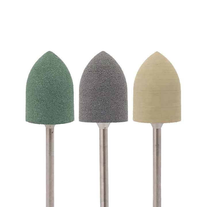 Cylindrical Point Head Dental Lab Polisher - Silicone Rubber for Acrylics