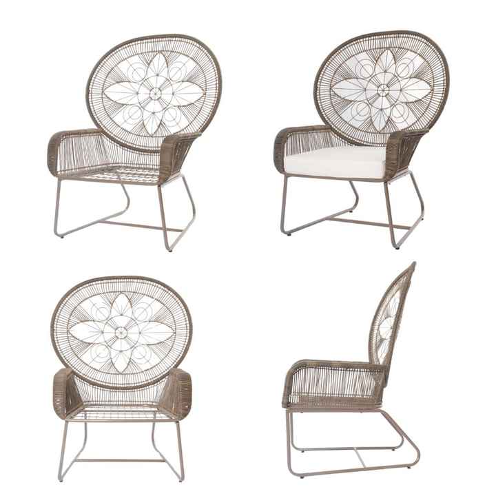 Modern Handwoven Blissful Lounge Chair with Weather-Resistant Synthetic ...