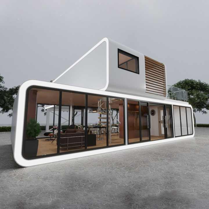 Lujo 20ft/40ft Prefab House Modulat Tiny Homes Steel Container Apple ...
