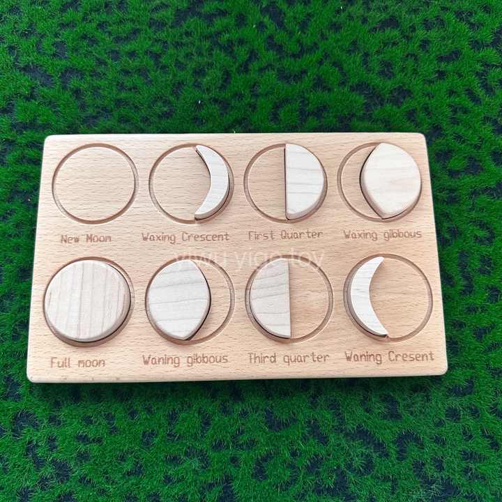 Phases of the Moon Puzzle - Montessori Toy - Educational Puzzle - a ...