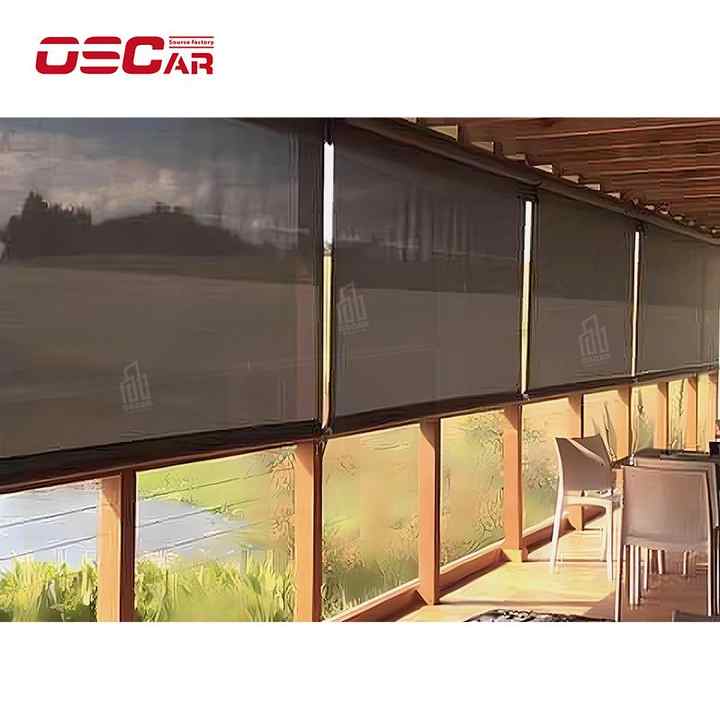 Auto Retractable Zip Screen Blinds Outdoor Patio Garden Shade Uv ...