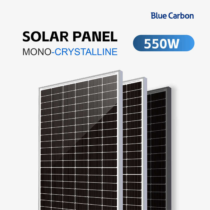 Blue Carbon 550w Monocrystalline Solar Panels - TUV CE Certified