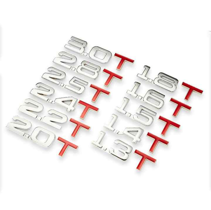 Mental Chrome 1.4T 1.5T 1.6T 1.8T 2.0T 2.5T 3.0T Car Badge Emblem Boot Sticker| Alibaba.com
