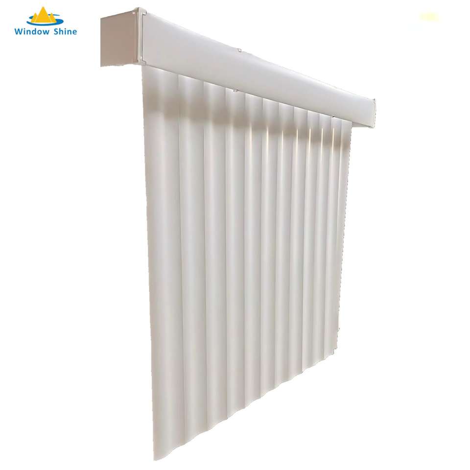 Motorized Remote Vertical Blinds PVC Vane Blackout Window Shades and ...