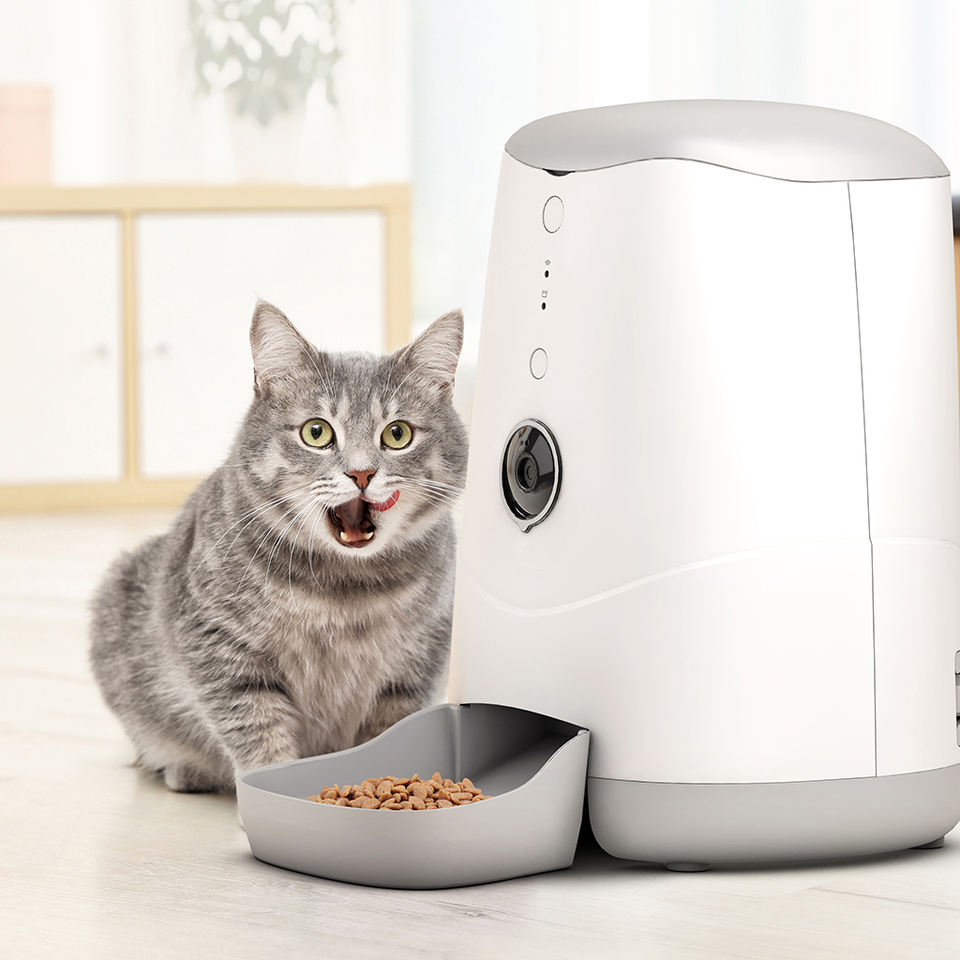 Auto-Feeder Cats Modern Eco-Friendly Programmable Pet Food Dispenser ...