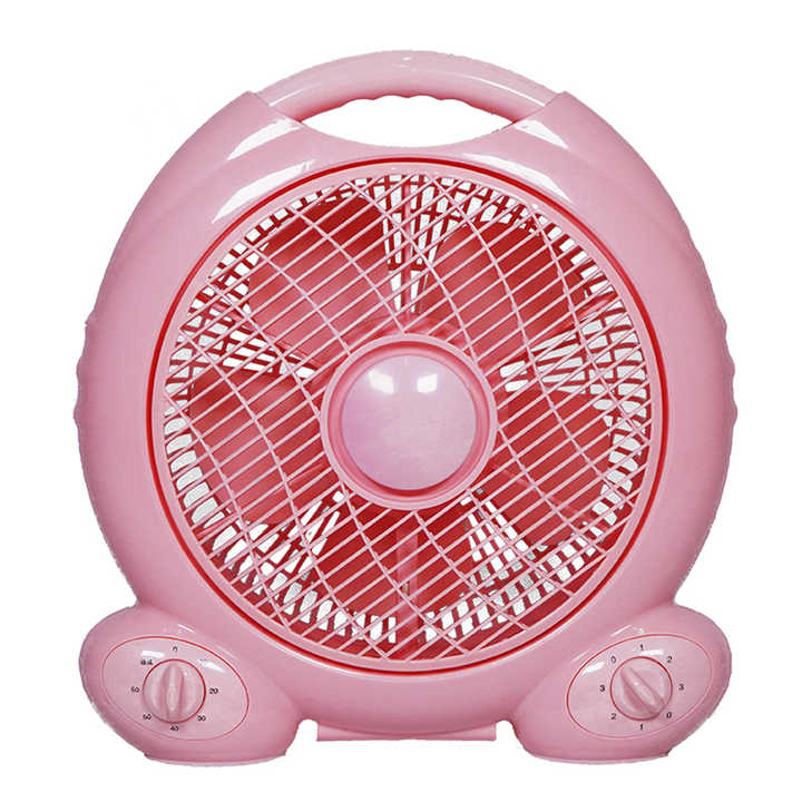 10-Inch Pink Table Fan 5 Copper Leaves Mini Electric Air Cooling Motor ...