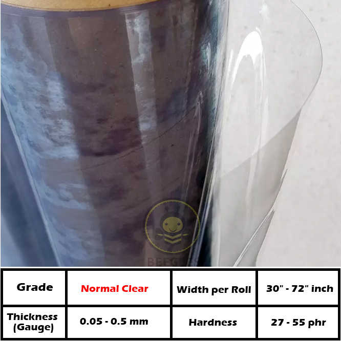 PVC Clear Film - Super Transparent Sheet Roll Plastic