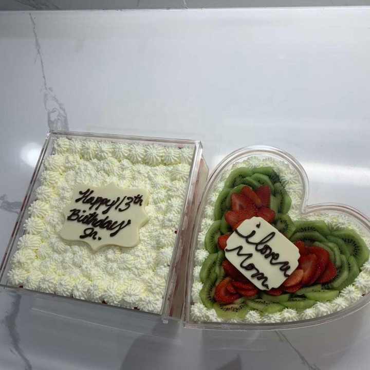 Custom Lucite Acrylic Cake Box - Perfect for Milk Cakes