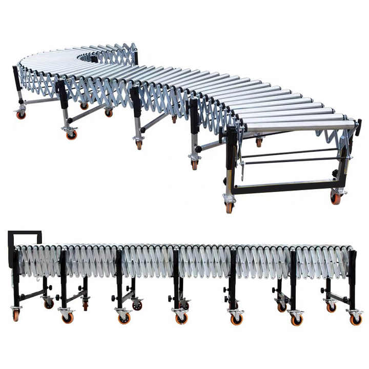 Telescopic Roller Line Mechanical Conveyor Roller Speed Adjustable ...
