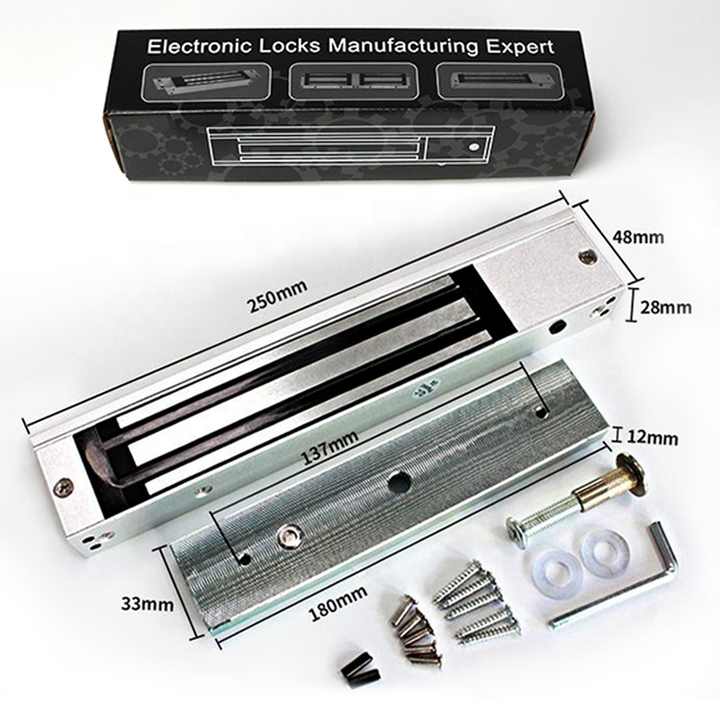 Office 280kg Electric Magnetic Lock DC 12 Volt 5A Safety