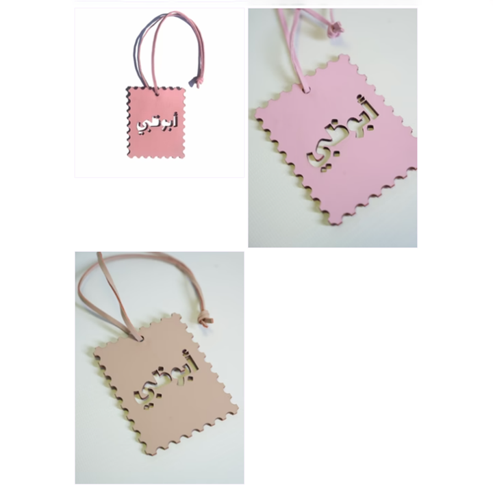 YY Factory Creative Arabic Alphabet Pendant PU Leather Charms Arabic ...