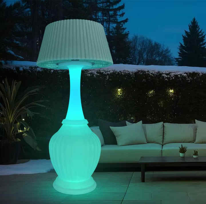 2in1 Smart Electric Heater Color Changing Floor Lamp IP65 Waterproof ...