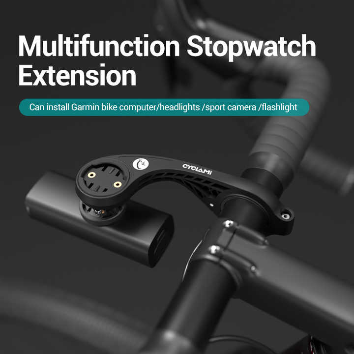 CYCLAMI Bike Handlebar Stem Extension Computer Mount Holder Fits Electric Scooter Garmin Edge ...