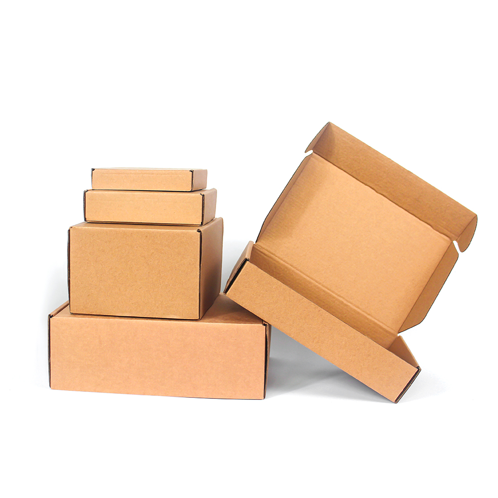 Recycle custom carton packaging corrugated plain mailer box kraft paper shipping box