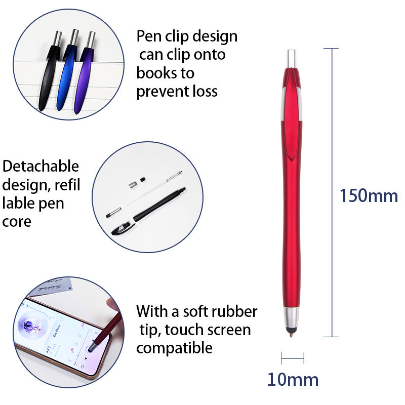 Press Touch Screen Plastic Pen Wholesale Promotional Student Stationery ...