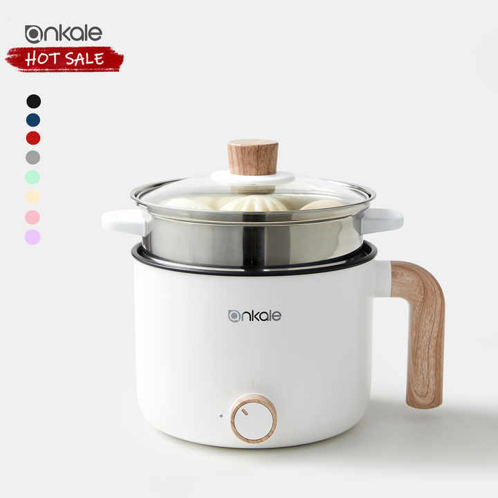 Ankale Mini Electric Cooking Pot - Double Layer, Non-stick