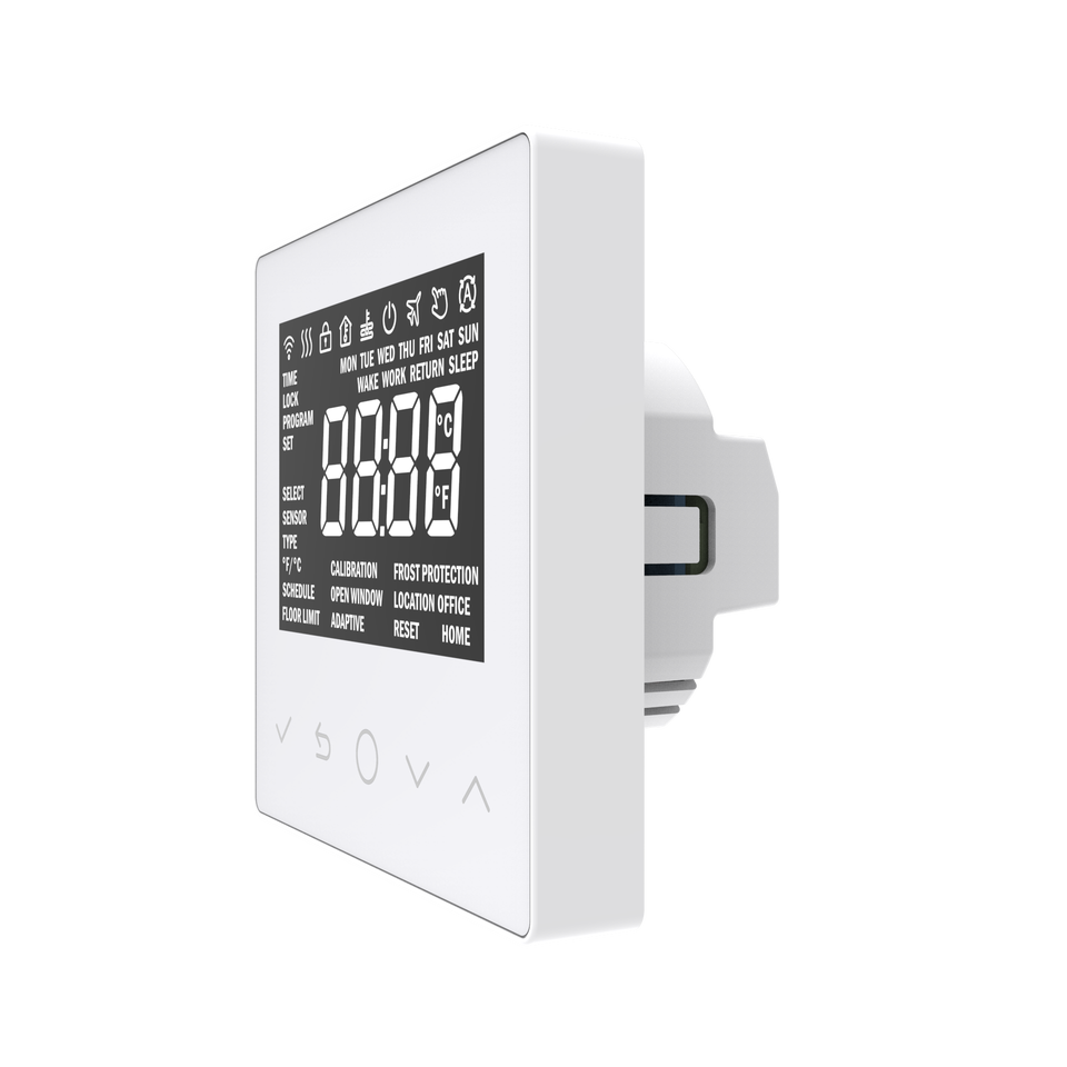 Modern Design Programmable Smart Thermostat TUYA APP Support IP21 Rated ...