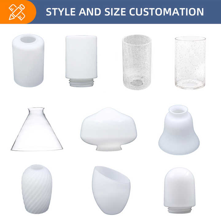 Supply Customized Opal Matt White Color Oval Round Glass Ball Lamp ...