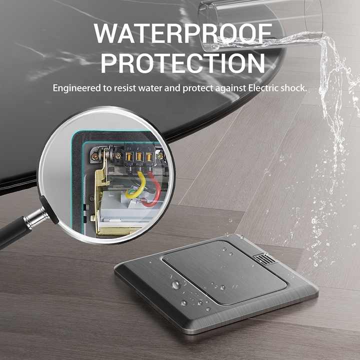 Electric Pop up Socket Floor Mounted Power Socket Cover Stainless Steel ...