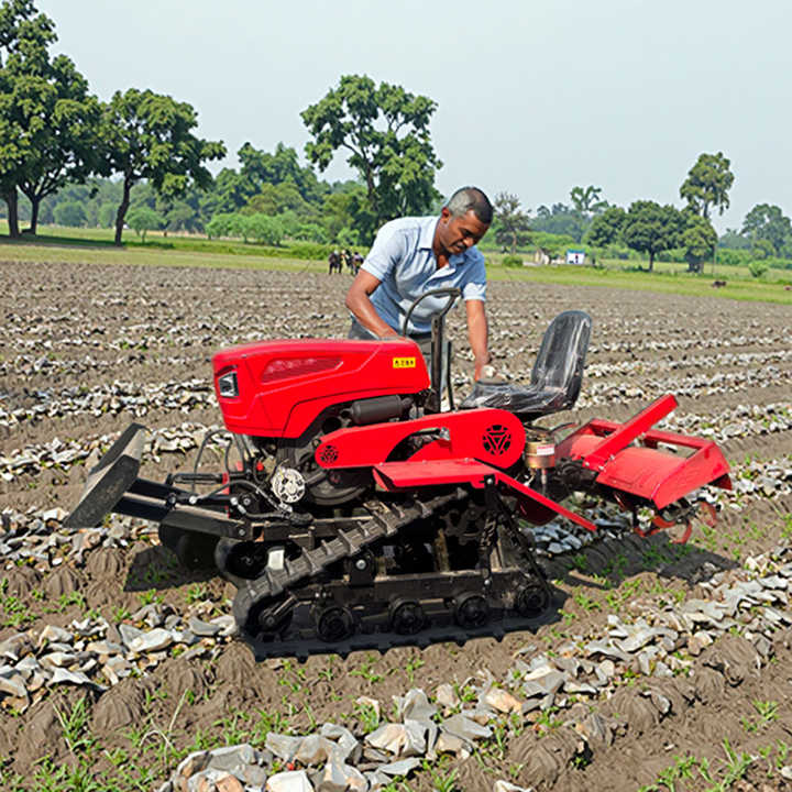 Small Crawler Rotary Cultivator Self-propelled Micro Cultivator Motor ...