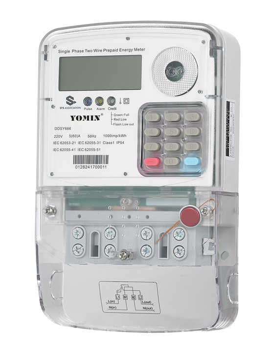 DDSY666 Model Single Phase Two Wire Keypad Cash Power Meter STS ...