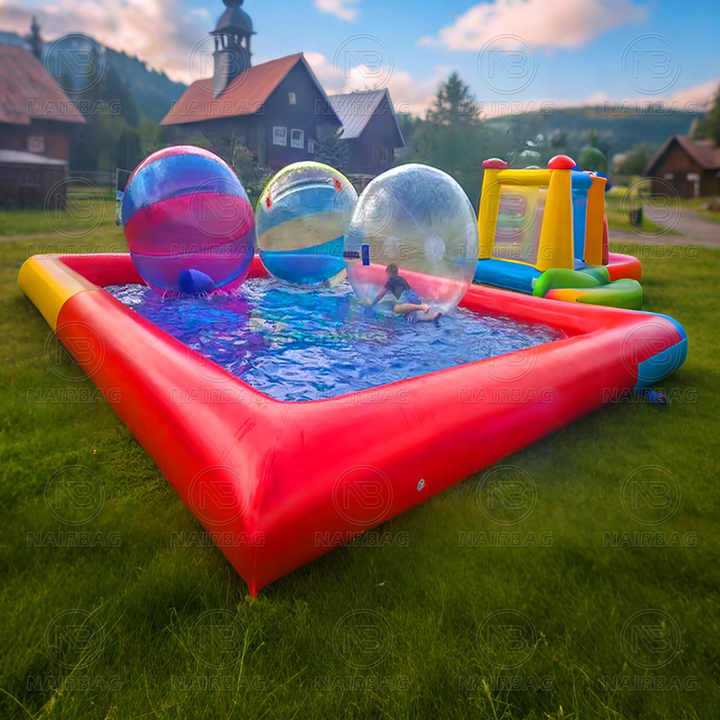 Outdoor Amusement Equipment Inflatable Water Park Portable Pool Slide ...