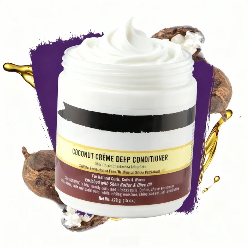Coconut Oil Detangling Curling Hair Repair Cream Gel Nourishing ...