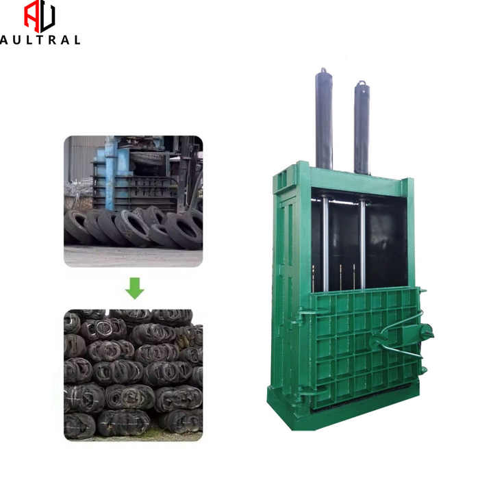 Hydraulic Vertical Used Tyre Baler for Sale Scrap Waste Baler Machine ...