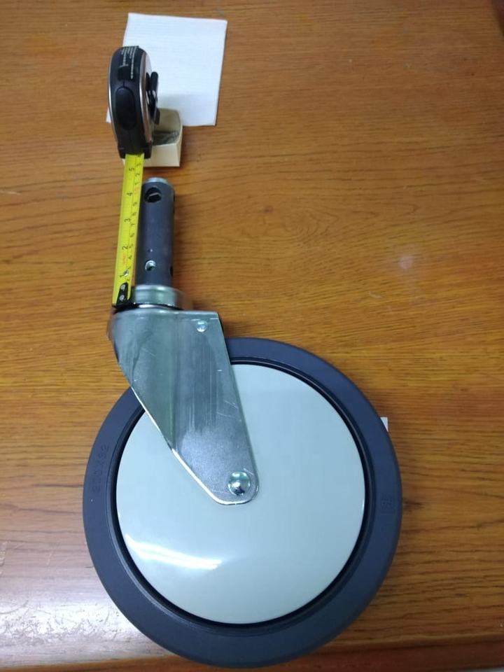200mm Central Lock Caster - Durable & Versatile for Healthcare