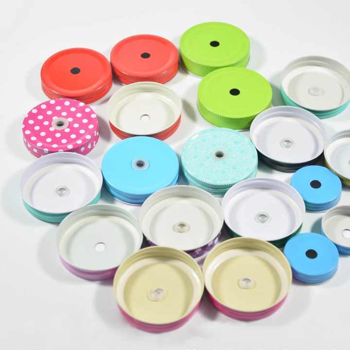 Customized Colour Metal Regular Mouth Mason Canning Jar Lids